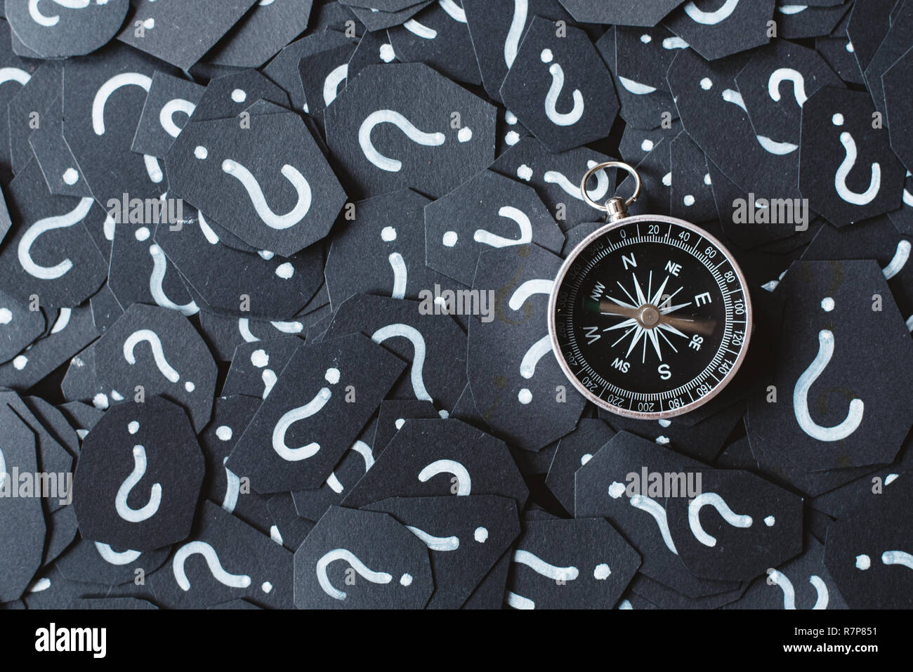 Travel concept question mark compass hi-res stock photography and ...