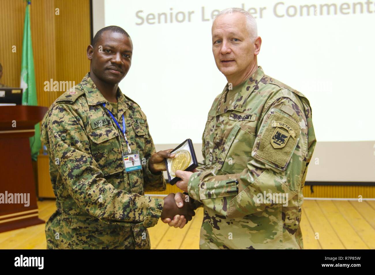 Brig. Gen. Jon Jensen, U.S. Army Africa deputy commander, thanks ...