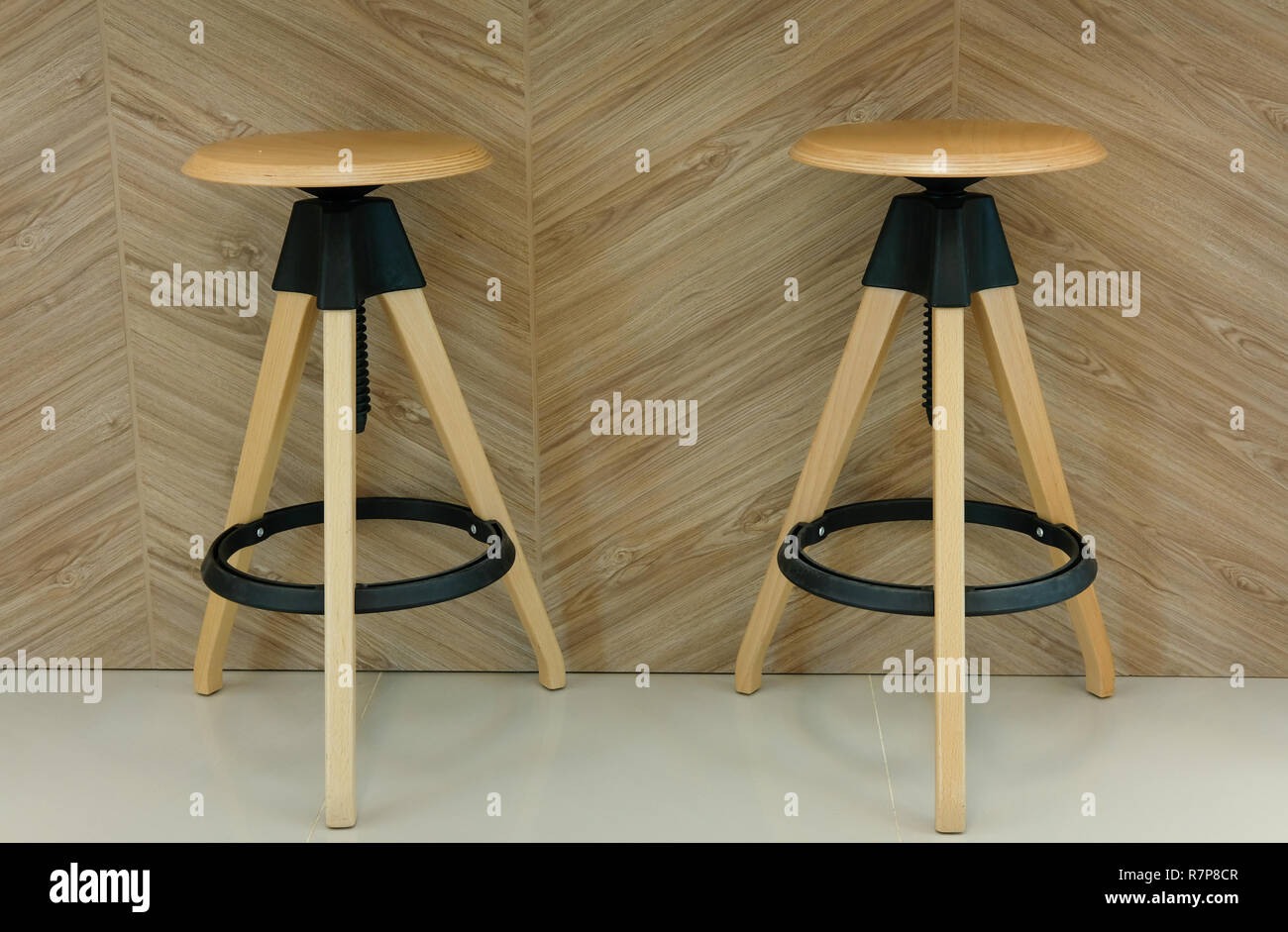 wood stool chair in cafe coffee shop cafeteria restaurant food center ...