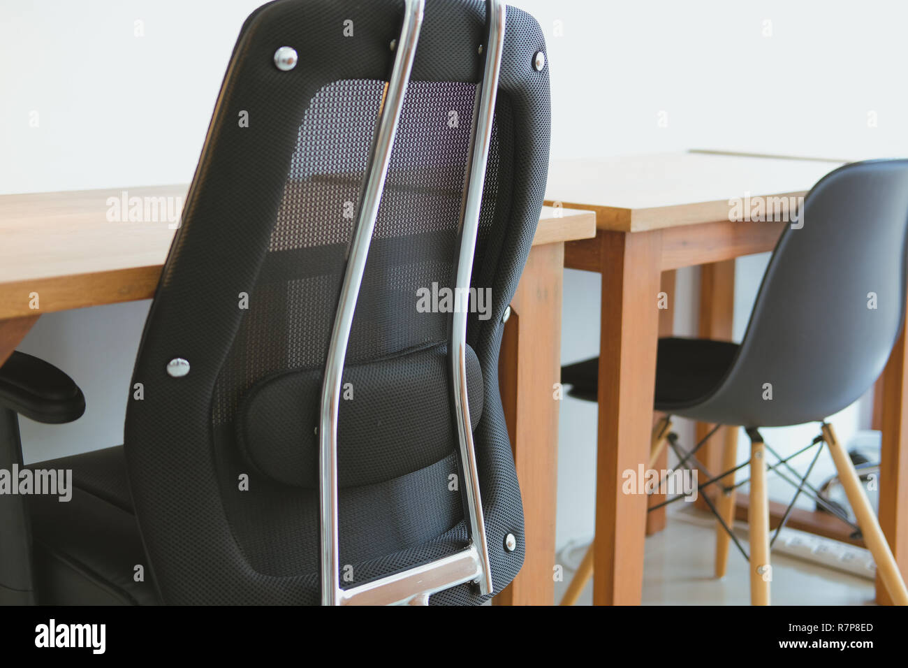 chair desk table at home office. co working space workplace workspace ...