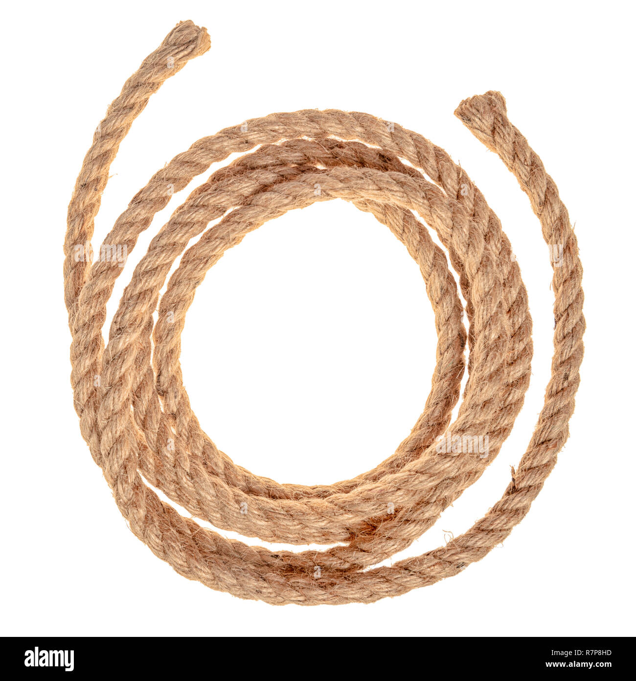 ship rope isolated on white background, close up Stock Photo - Alamy