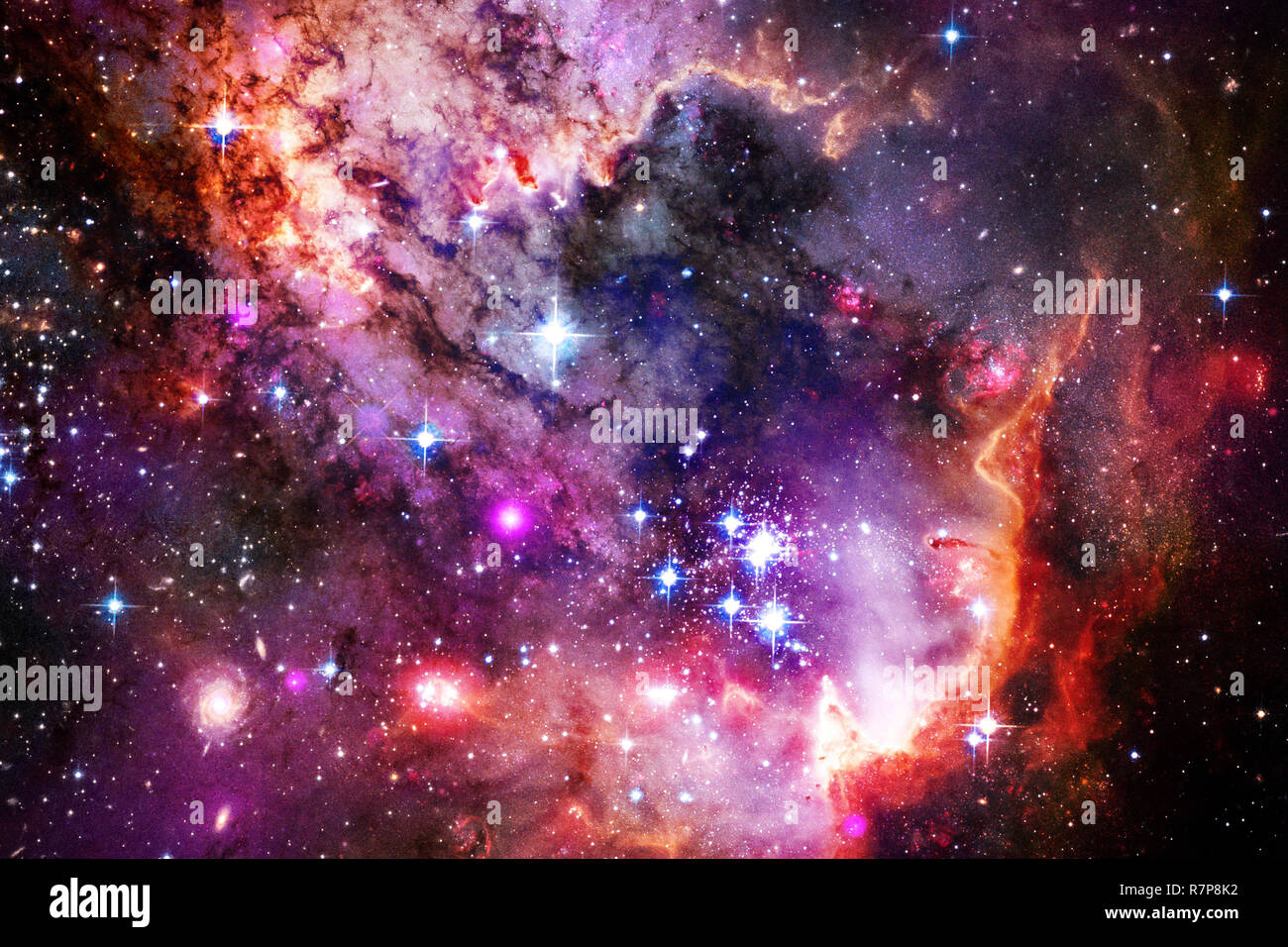 Nebulae and many stars in outer space. Elements of this image furnished ...