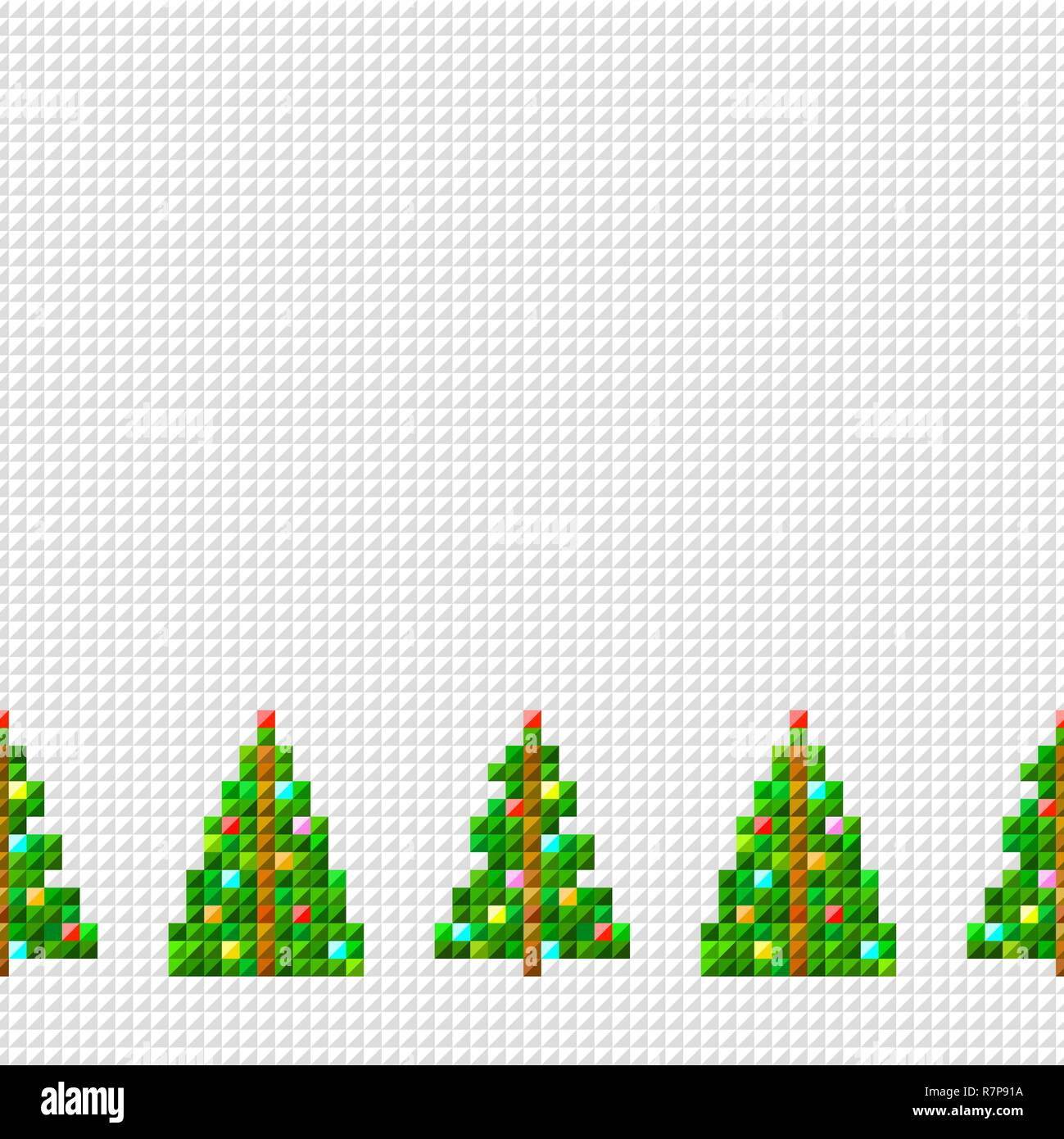 Transparent Christmas Tree Pixel