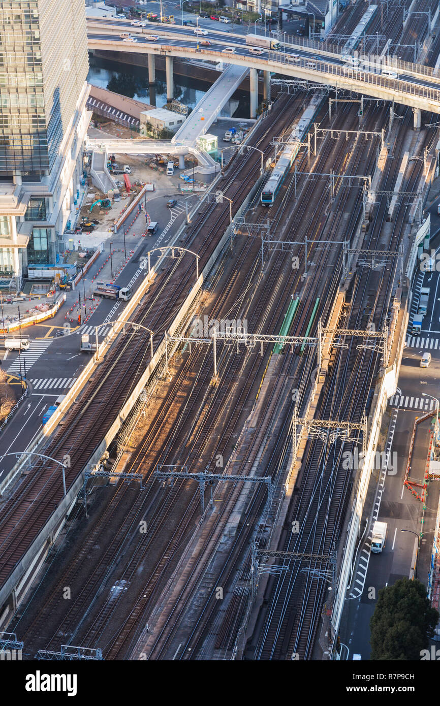 view to railway in tokyo city, japan Stock Photo - Alamy