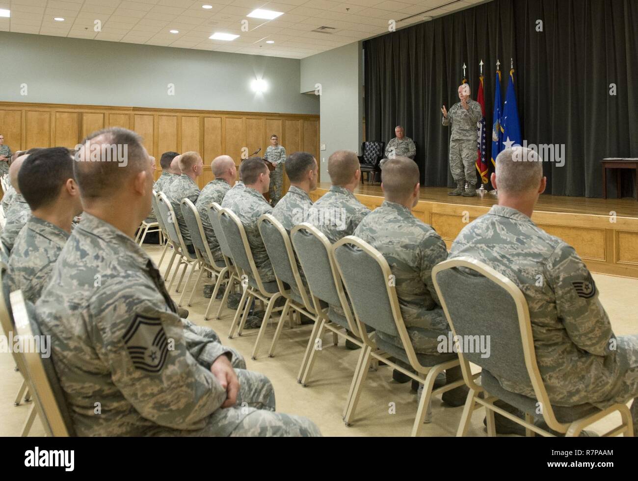 Lt. Gen. L. Scott Rice, director of the Air National Guard, delivers ...