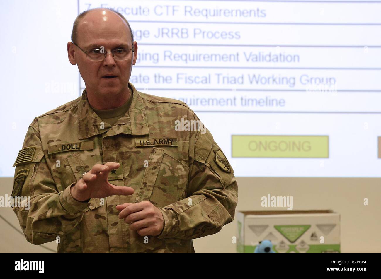 Brig. Gen. Jeffrey Doll, the commanding general of the U.S. Army ...