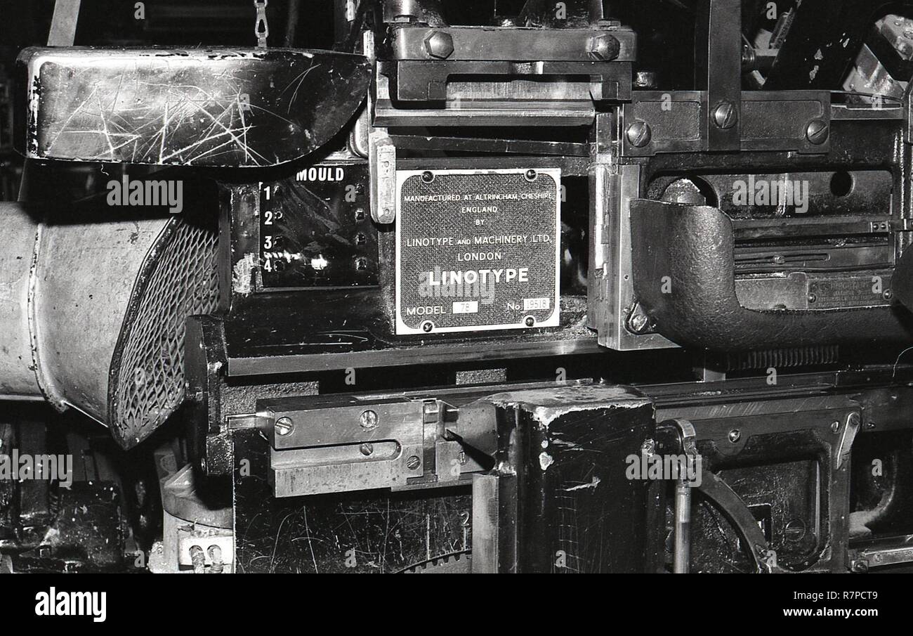 MACHINE - LINOTYPE Stock Photo - Alamy