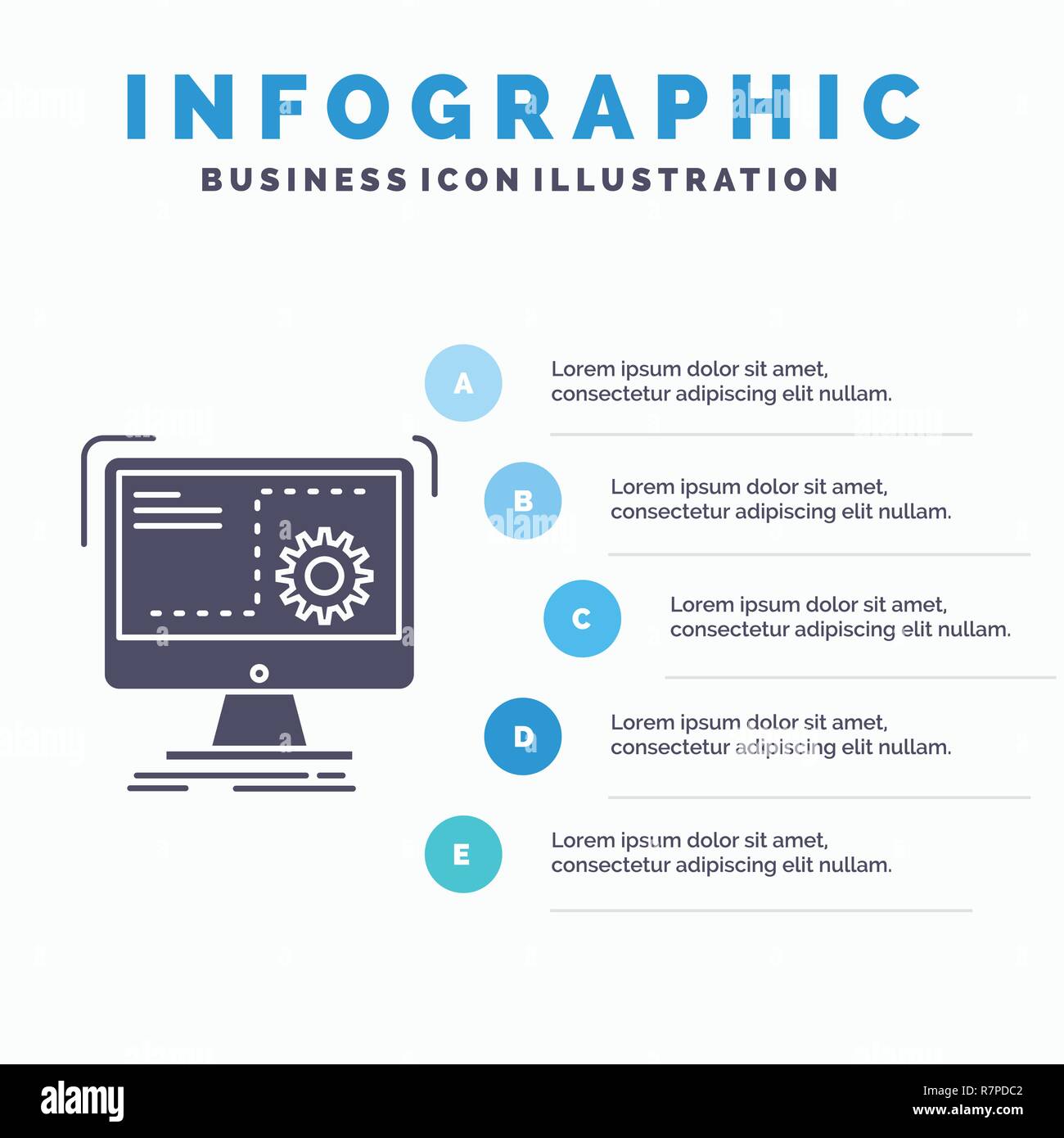 Command, computer, function, process, progress Infographics Template for Website and ...