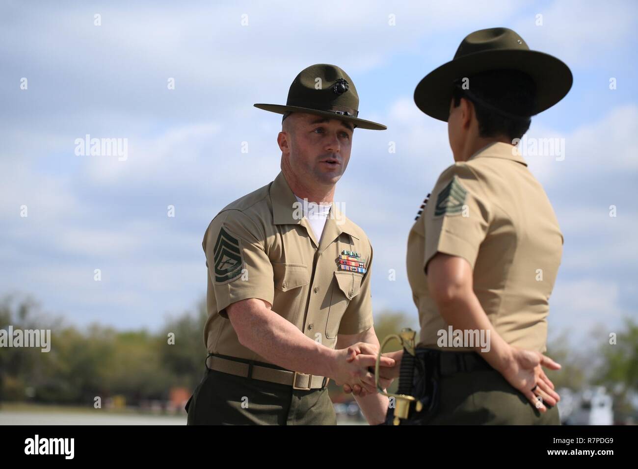 U S Marine Corps Gunnery Sgt Zane Moorman Drill Master Recruit