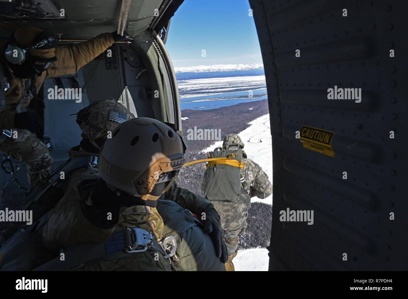 A paratrooper with the 4th Quartermaster Company, 725th Brigade Support ...