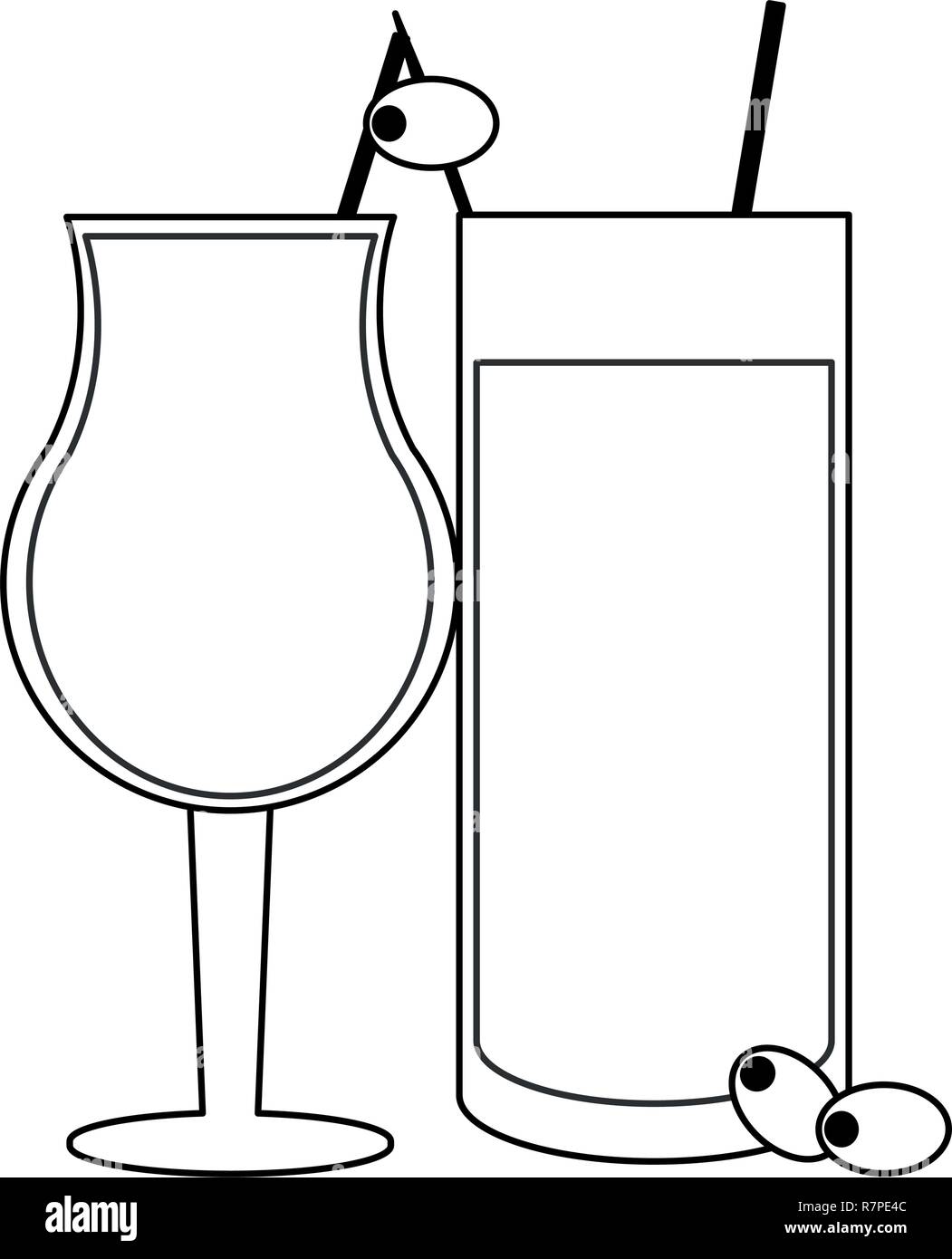 Black olives in glass Stock Vector Images - Alamy