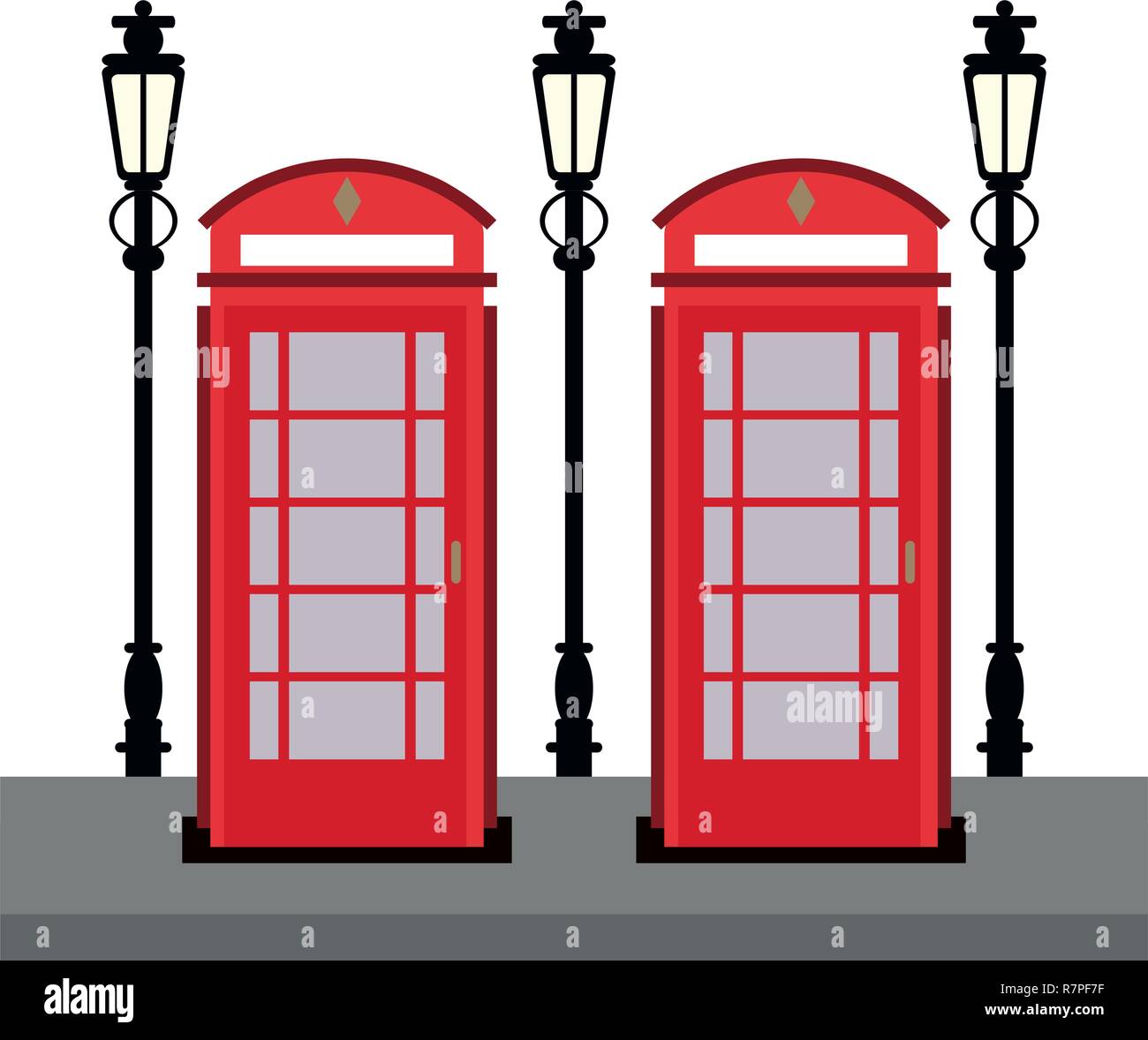 london telephone cabin on street Stock Vector Image & Art - Alamy