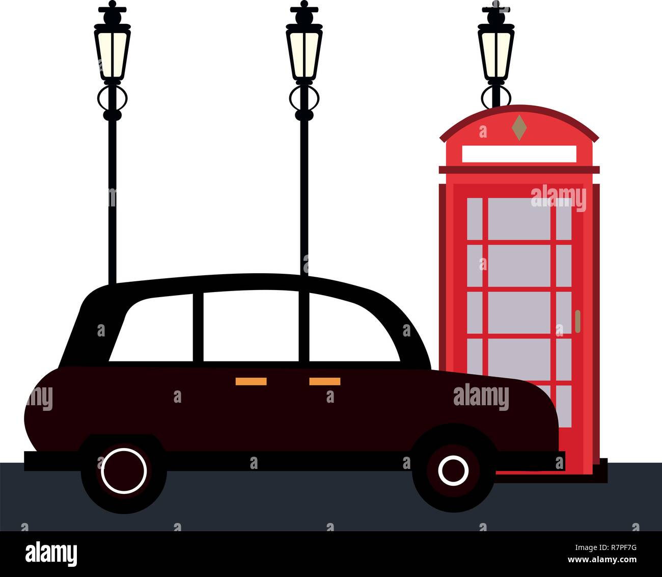 london taxi and telephone cabin Stock Vector Image & Art - Alamy