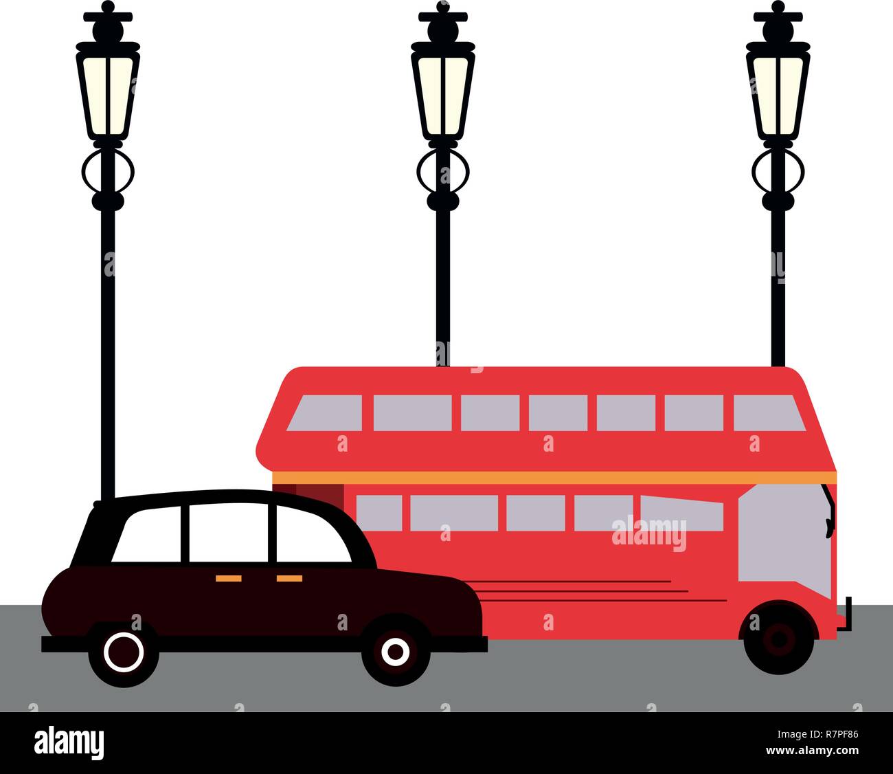 Vintage london taxi Stock Vector Images - Alamy