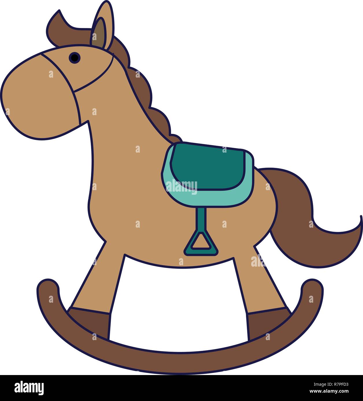 Red rocking horse toy Stock Vector Images - Alamy