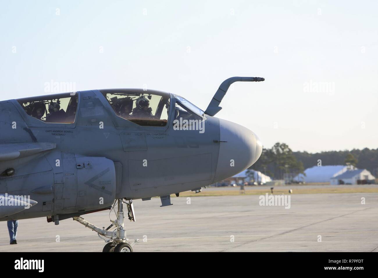 An EA-6B Prowler assigned to Marine Tactical Electronic Warfare ...