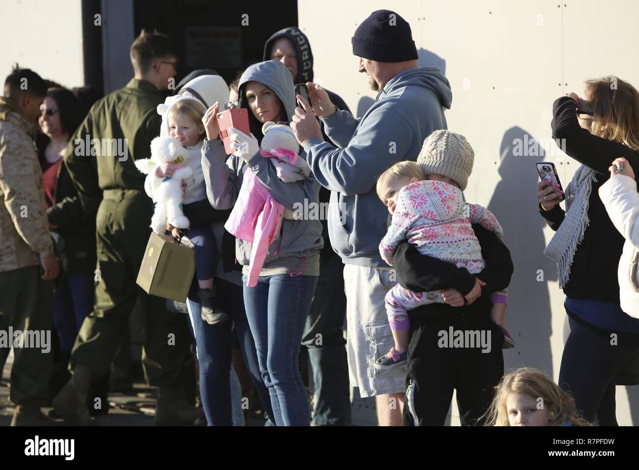 Family members of U.S. Marines assigned to Marine Tactical Electronic ...