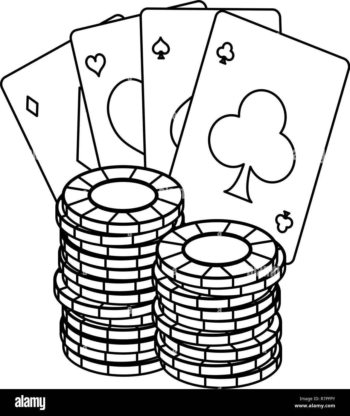 Cards chips Black and White Stock Photos & Images - Alamy