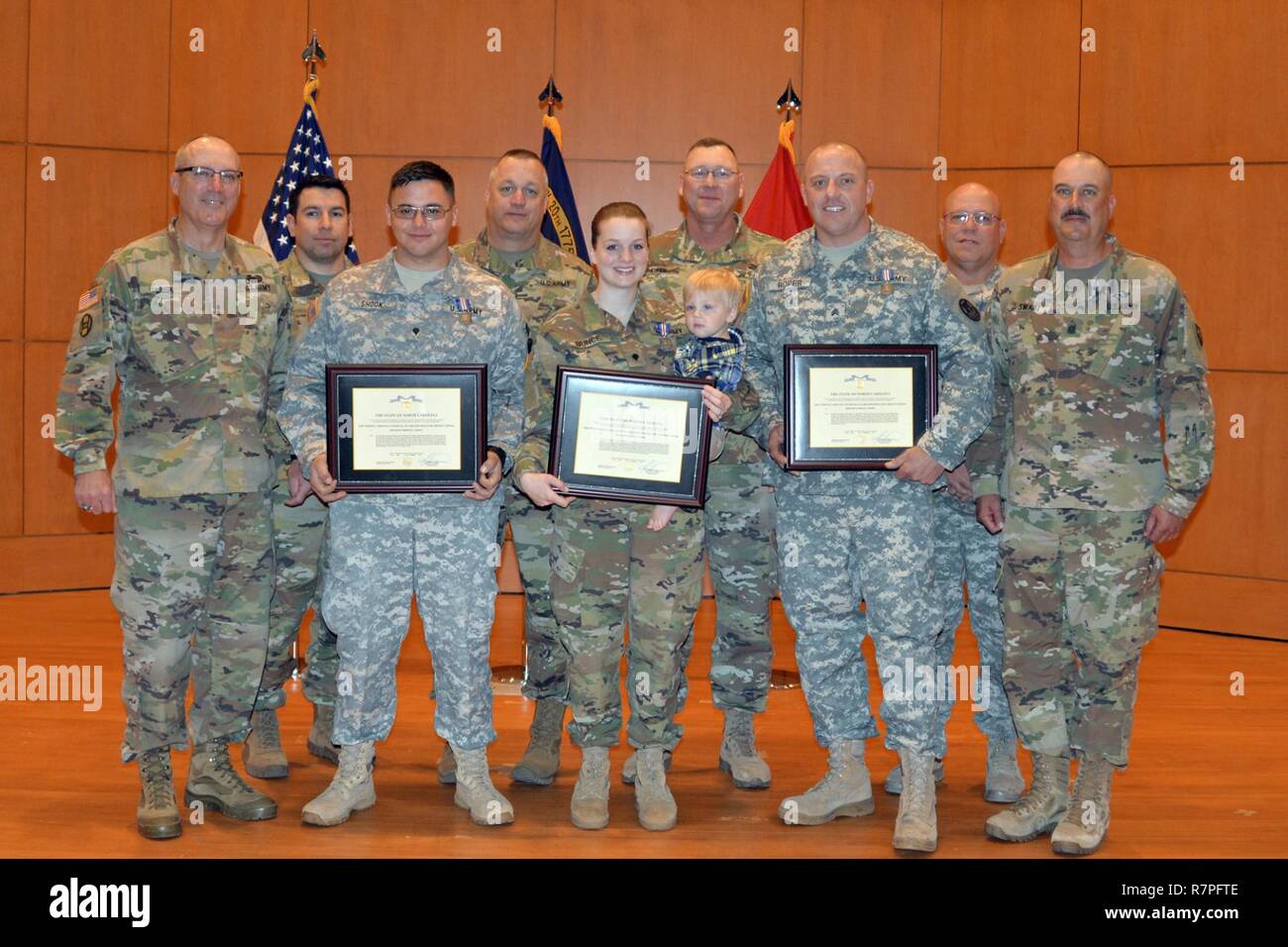 North Carolina National Guard (NCNG) Soldiers are honored with the NCNG ...