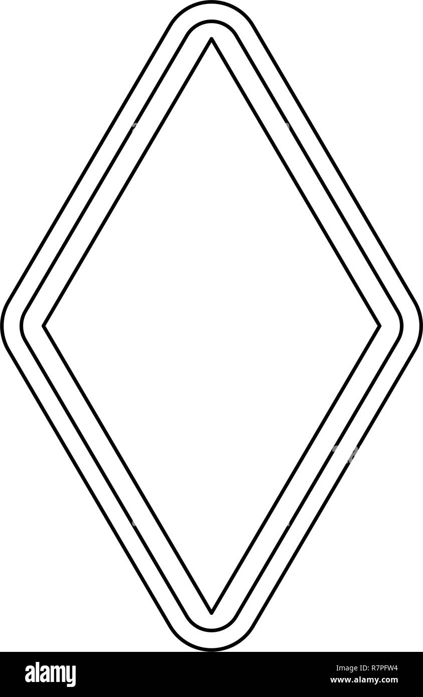 Diamond card symbol in black and white Stock Vector Image & Art - Alamy