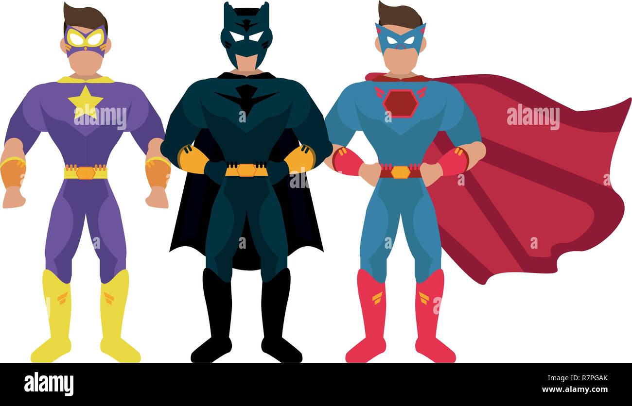 Superheros characters cartoon Stock Vector Image & Art - Alamy