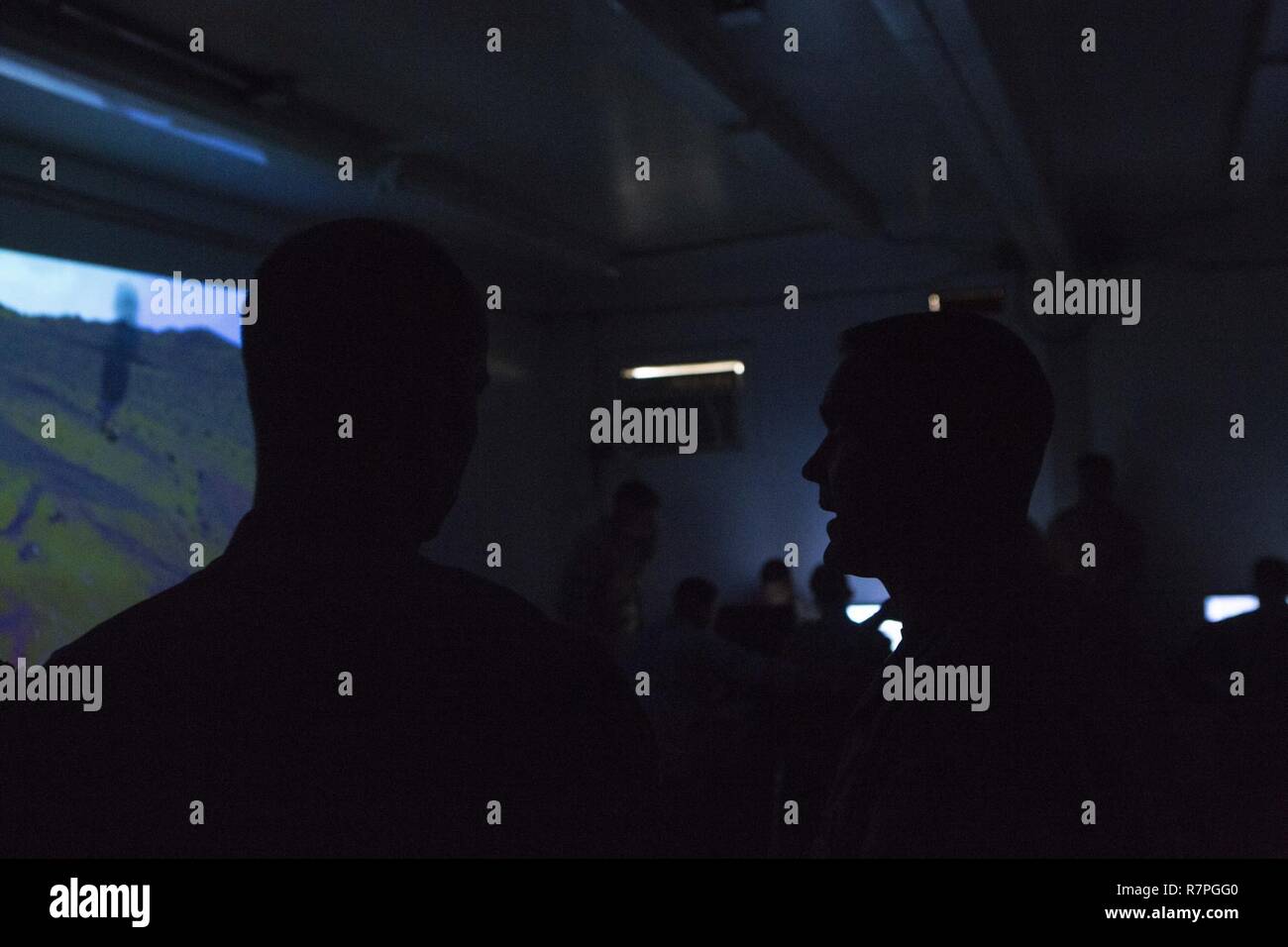 U.S. Army Lt. Col. James DeBoer, left, commander with Yuma Test Center ...