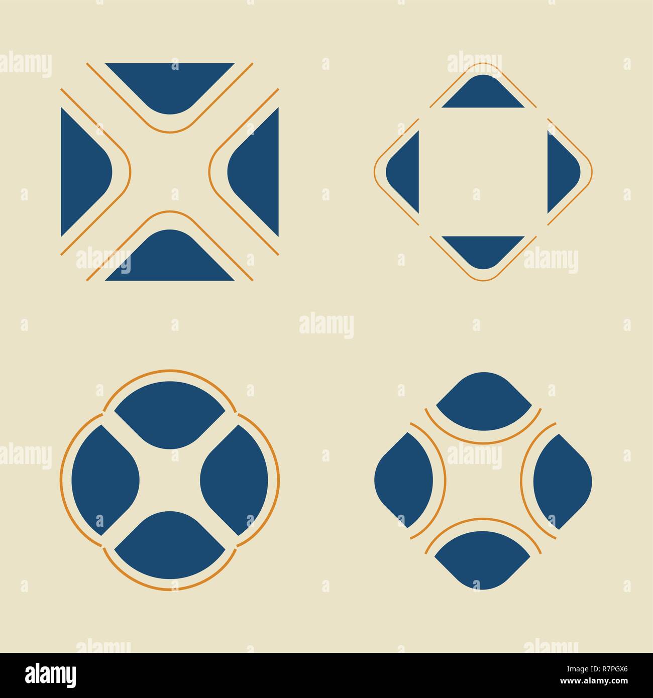 logos and badges template vector design elements, Vector design ...
