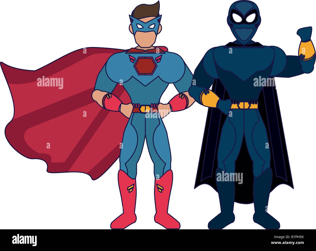 Superhero couple characters Stock Vector Image & Art - Alamy