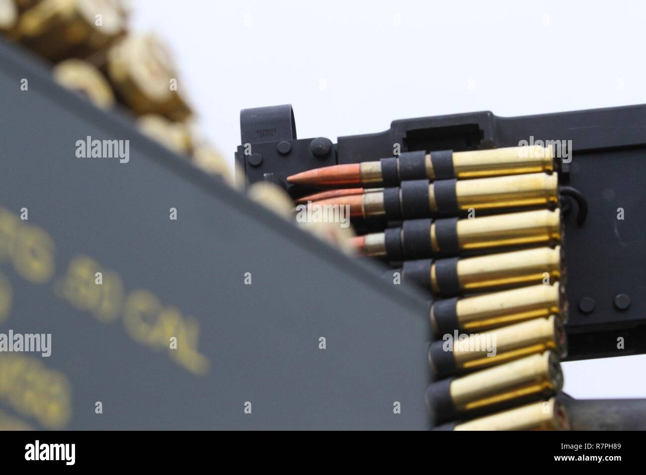 Ammunition is loaded and ready to fire at ground qualification during ...