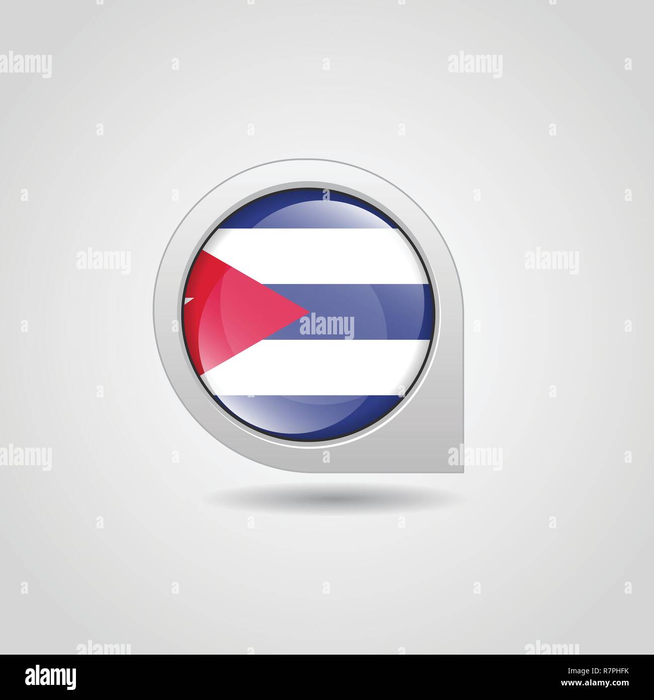 Cuba map pin hi-res stock photography and images - Alamy