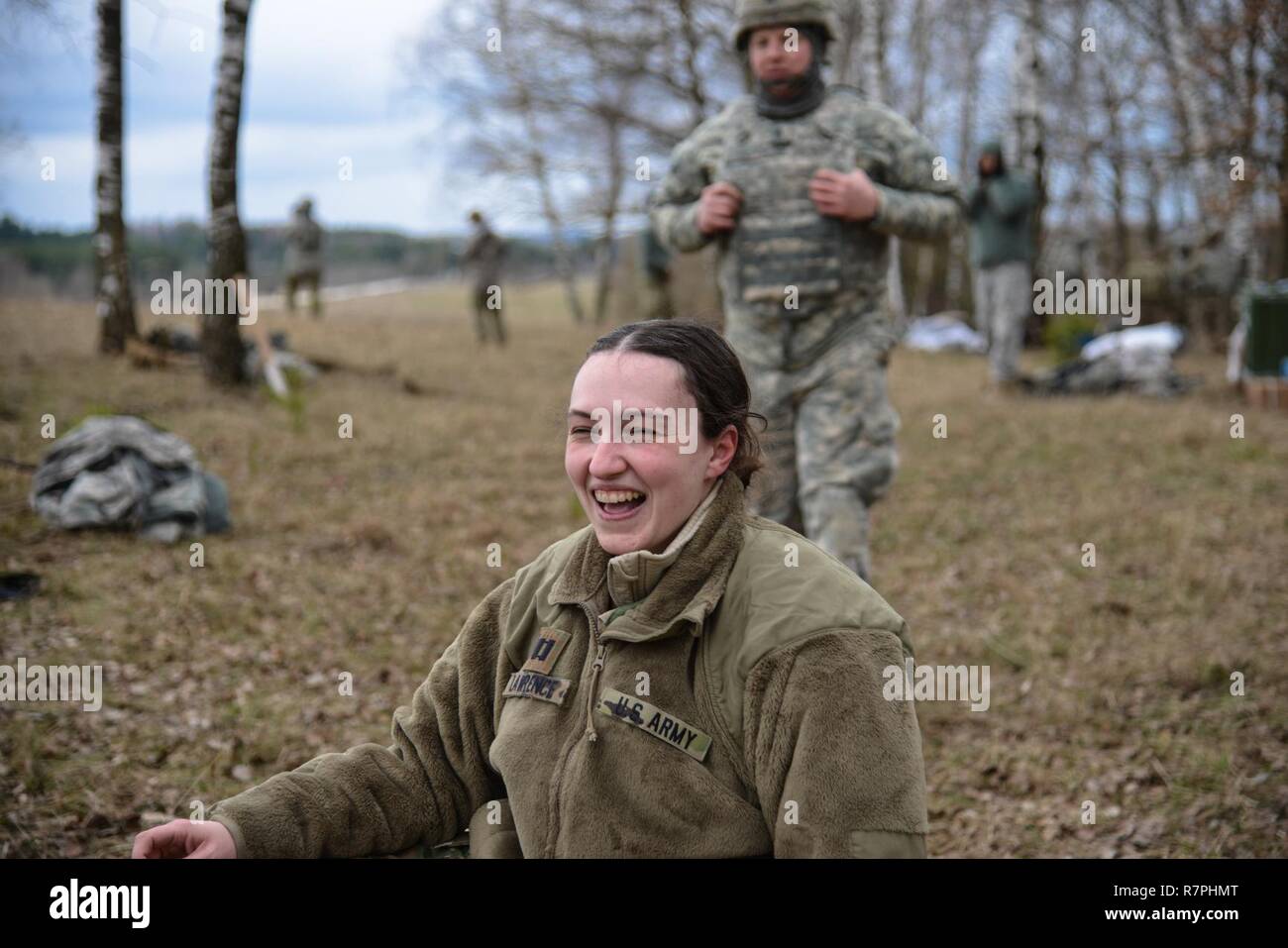 U.S. Army Capt. Rachel Lawrence, assigned to Public Health Command ...