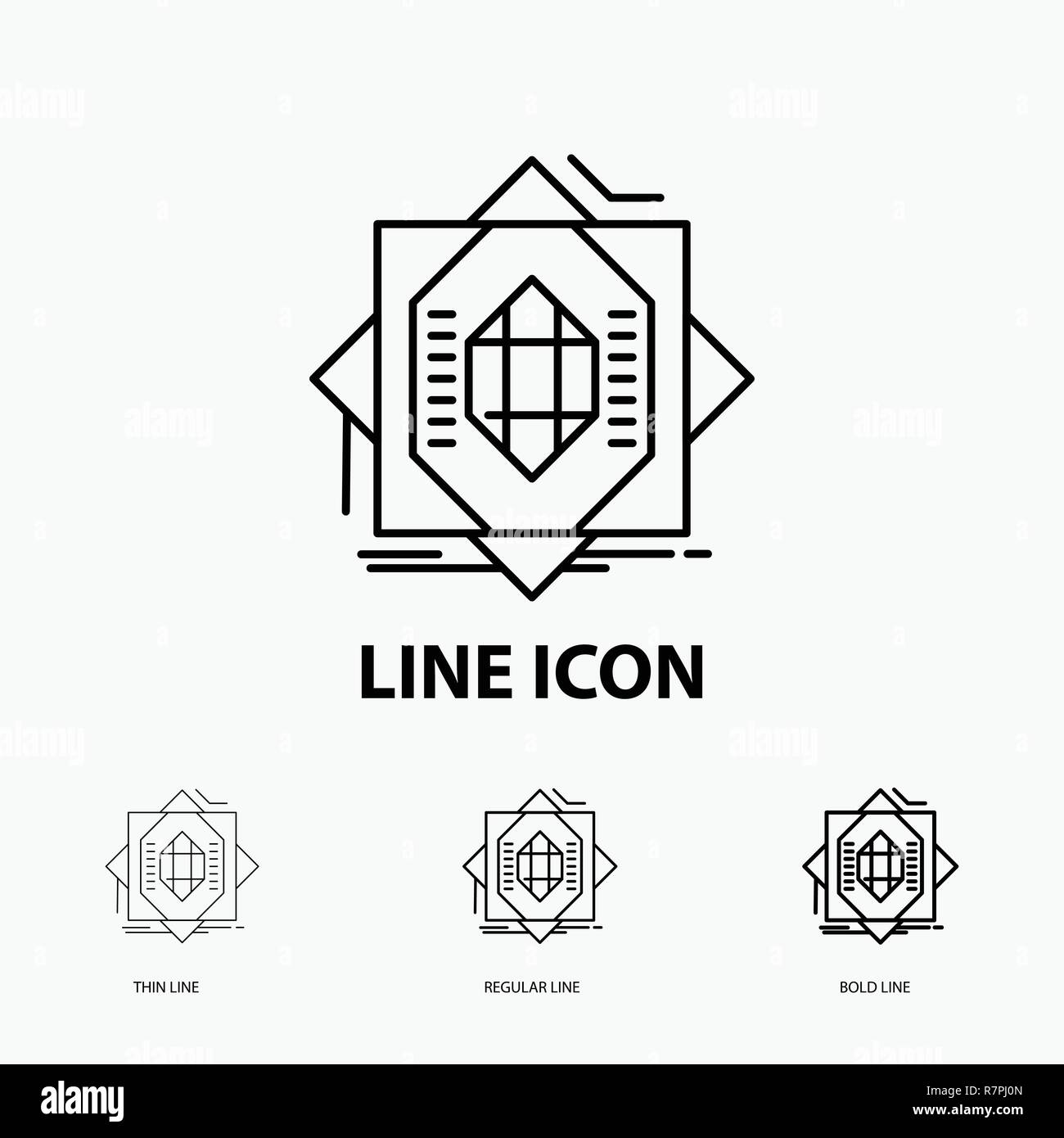 Abstract Core Fabrication Formation Forming Icon In Thin Regular