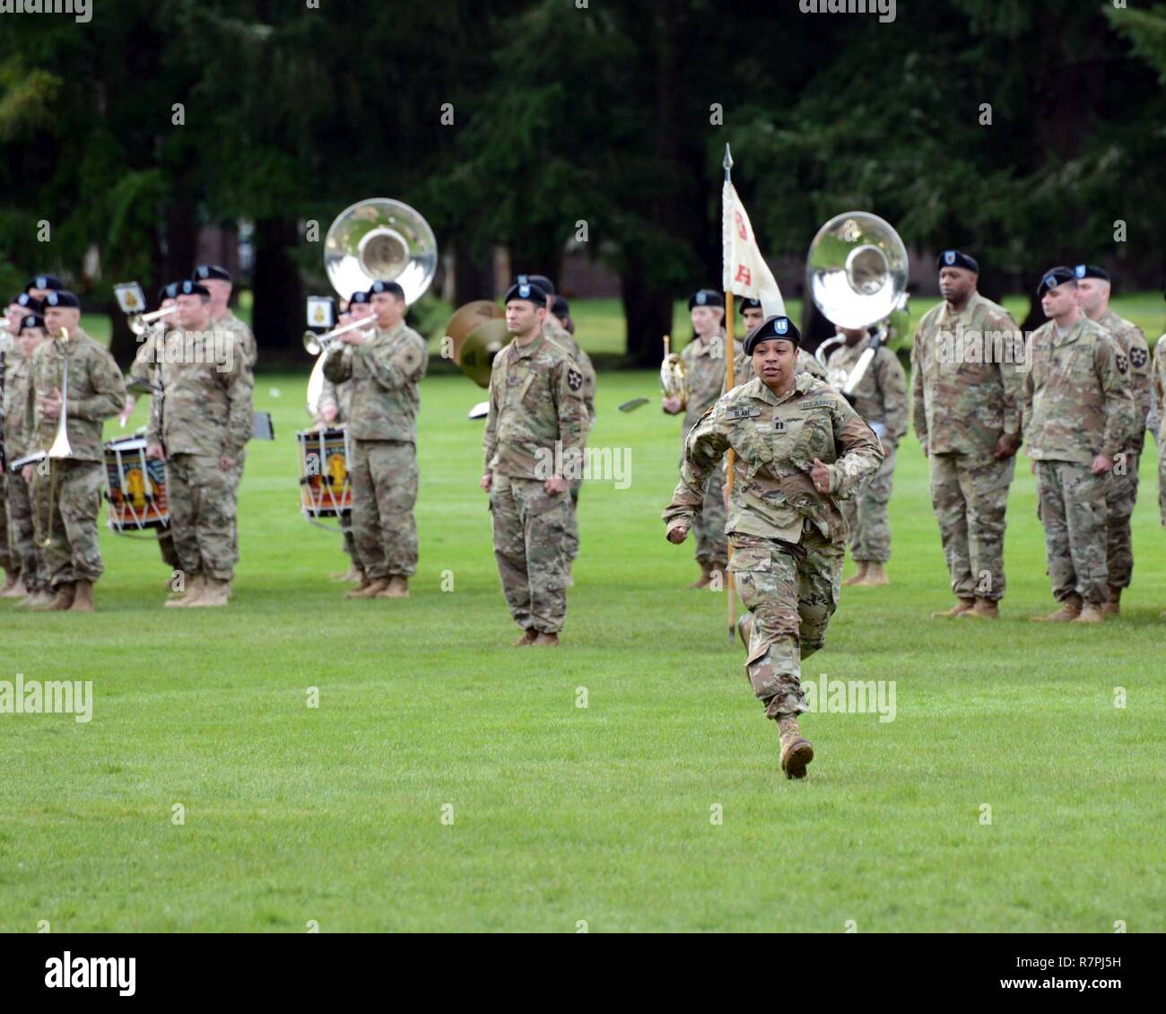 CPT Kamilia M. Blake, Adjutant for the battalion, takes her place in ...