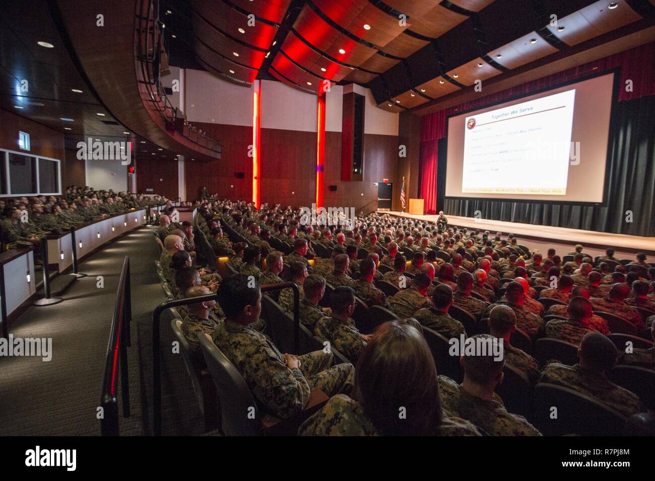 Commandant of the Marine Corps Gen. Robert B. Neller speaks to Marines ...