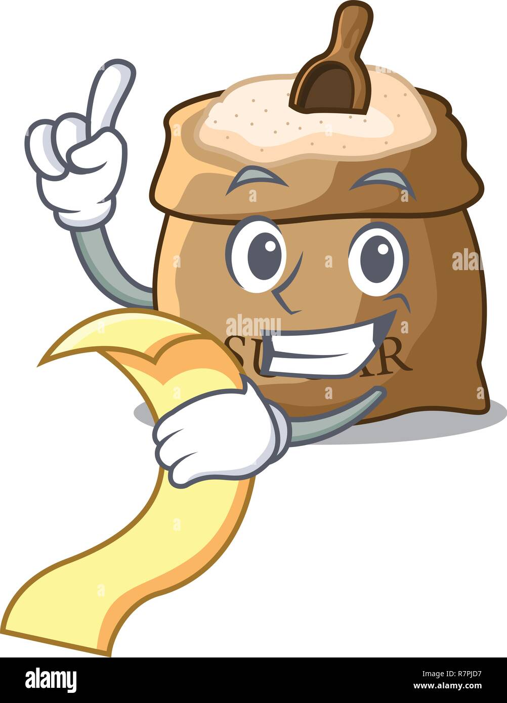 Menu flour mascot cartoon Stock Vector Images - Alamy