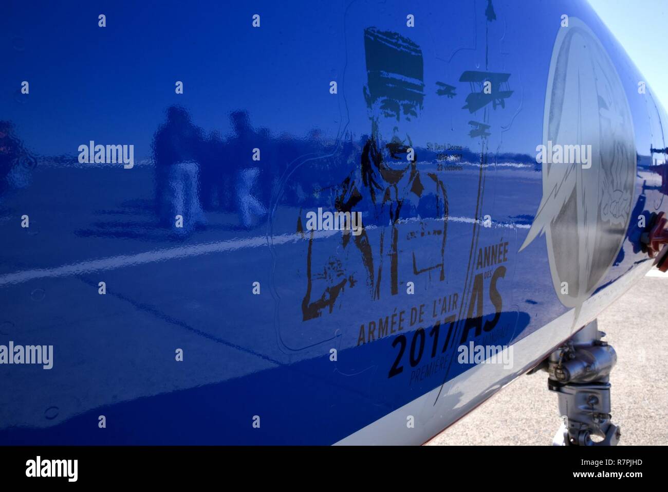 A French Alpha Jet assigned to the Patrouille de France aerobatic team ...