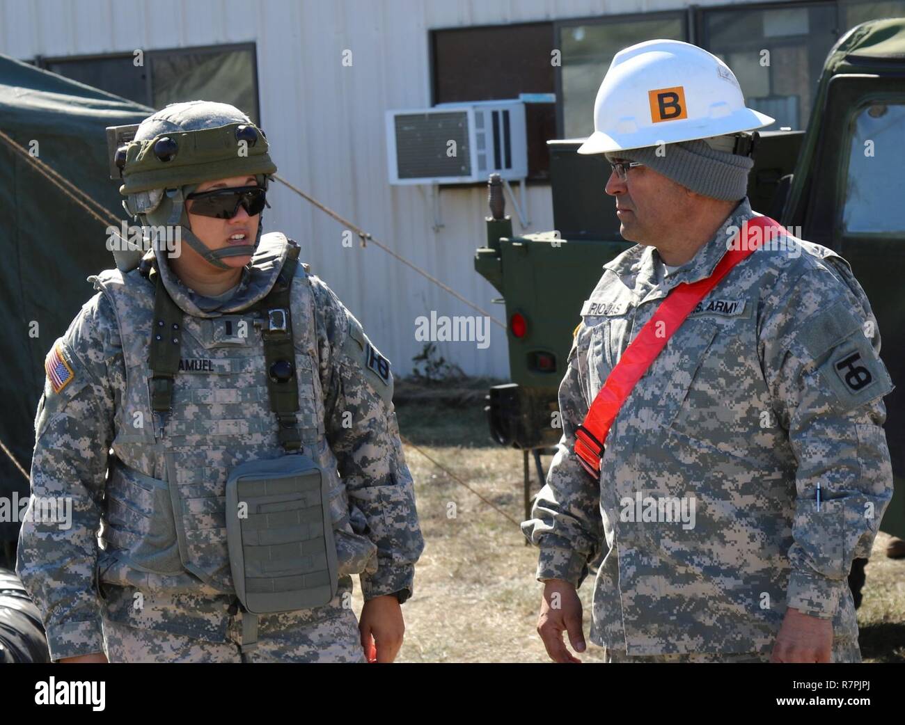 U.S. Army Reserve Capt. Kristina Samuel, commander of the 453rd ...