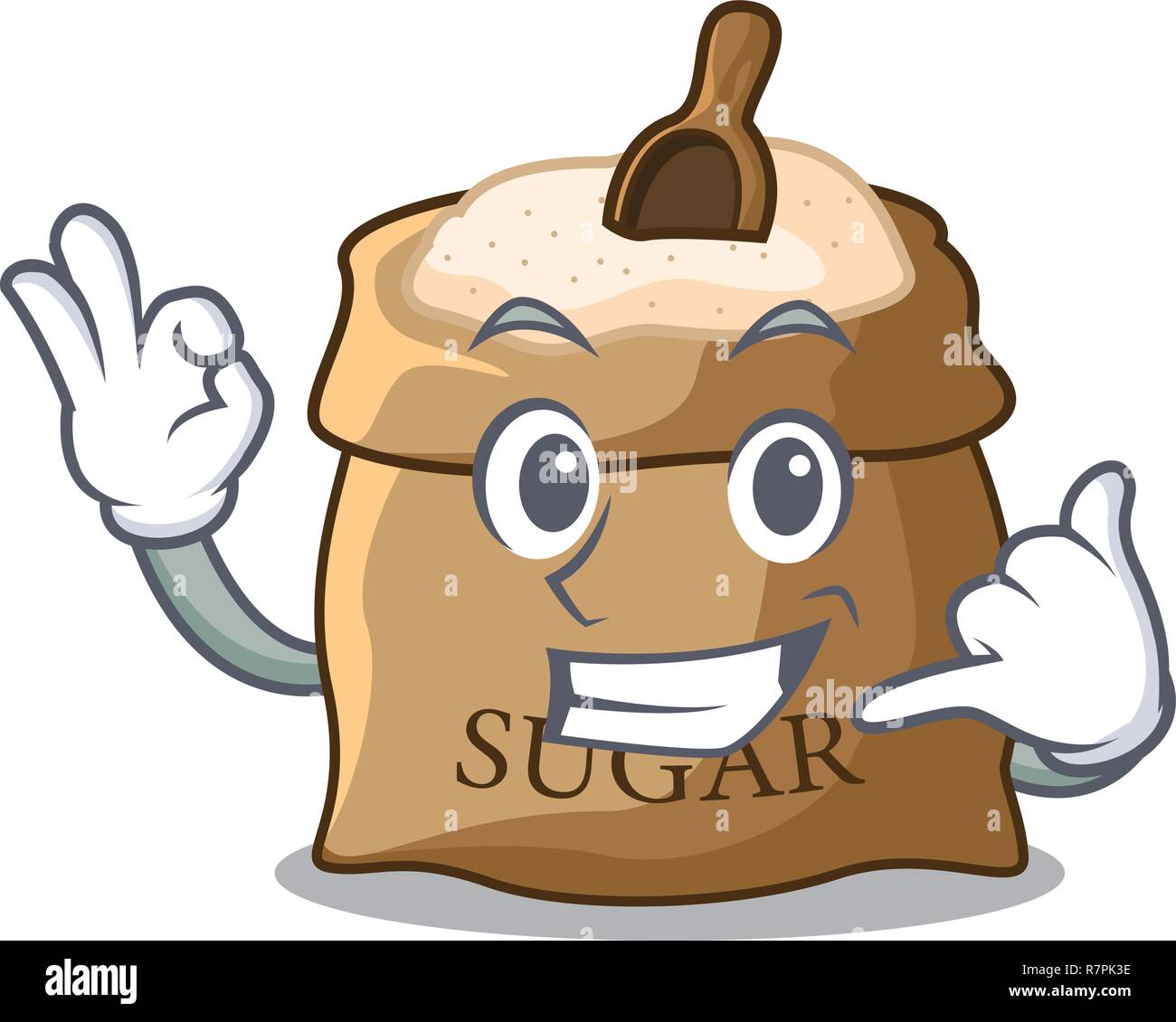 Call me sugar in bowl isolated on cartoon Stock Vector Image & Art - Alamy