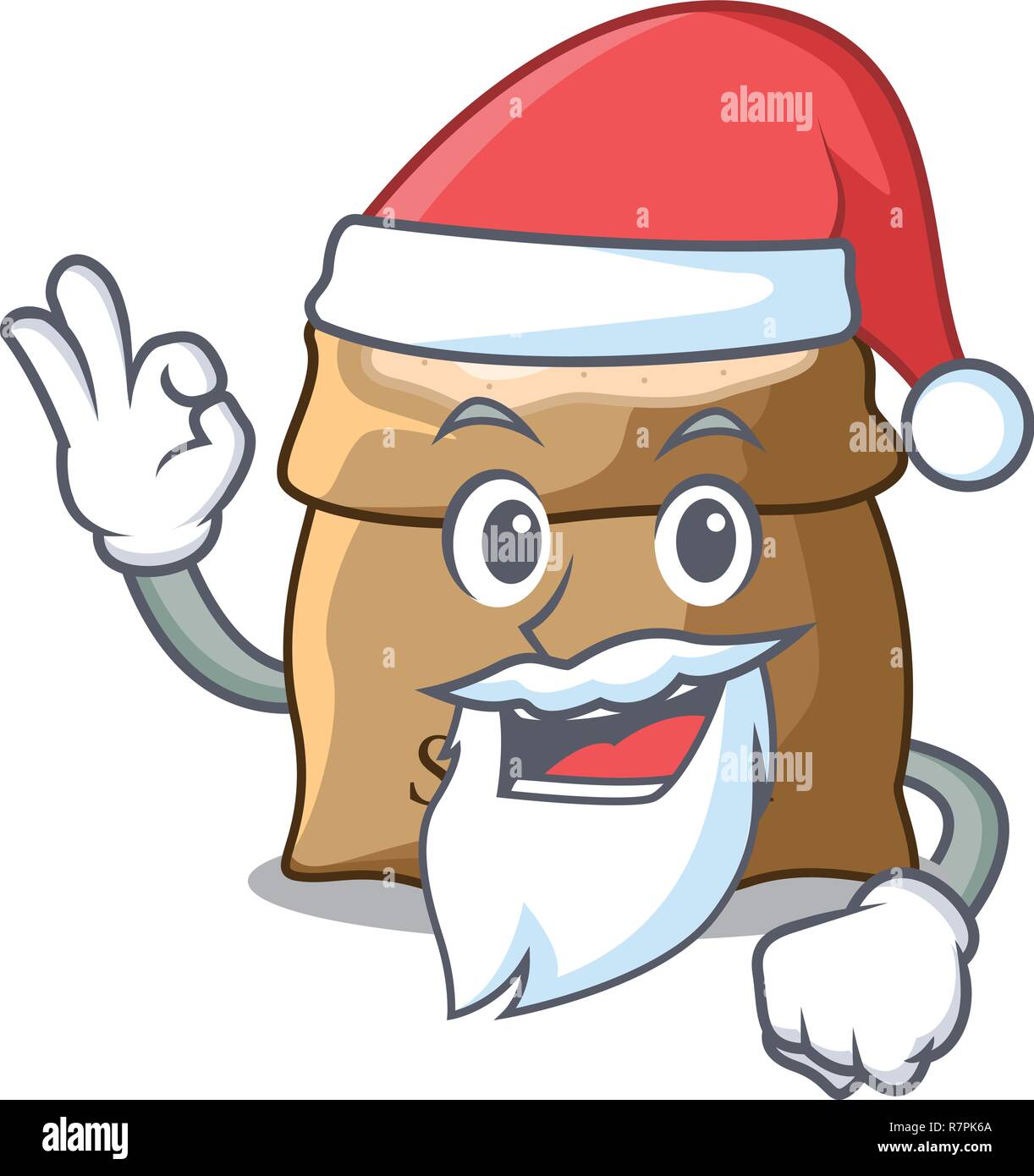 Santa sugar in bowl isolated on cartoon Stock Vector Image & Art - Alamy
