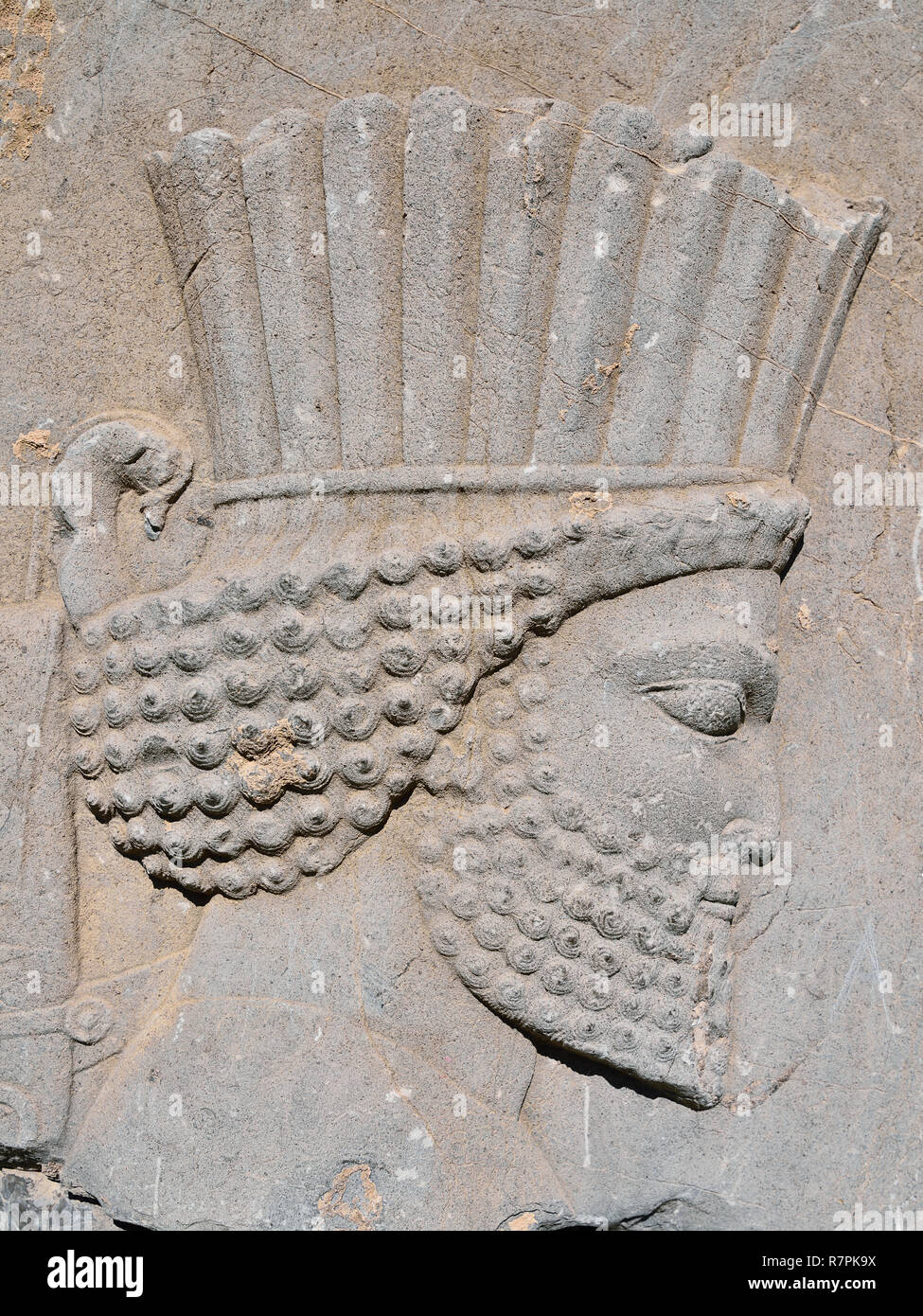 Iran, The beautiful reliefs in the ruins of Ancient Persepolis Complex ...