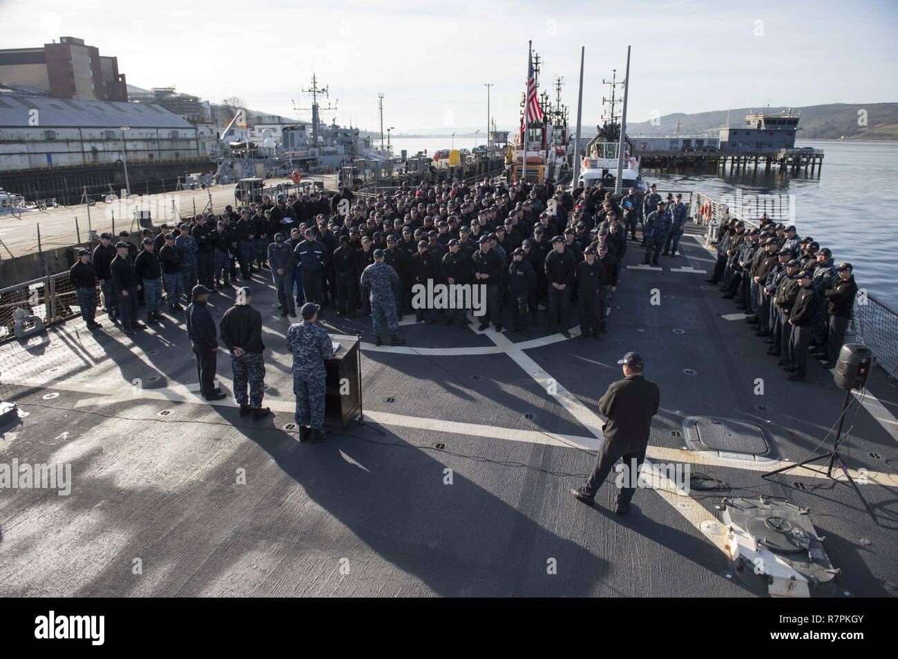 Commanding Officer Of Uss Fitzgerald Ddg 62 High Resolution Stock ...