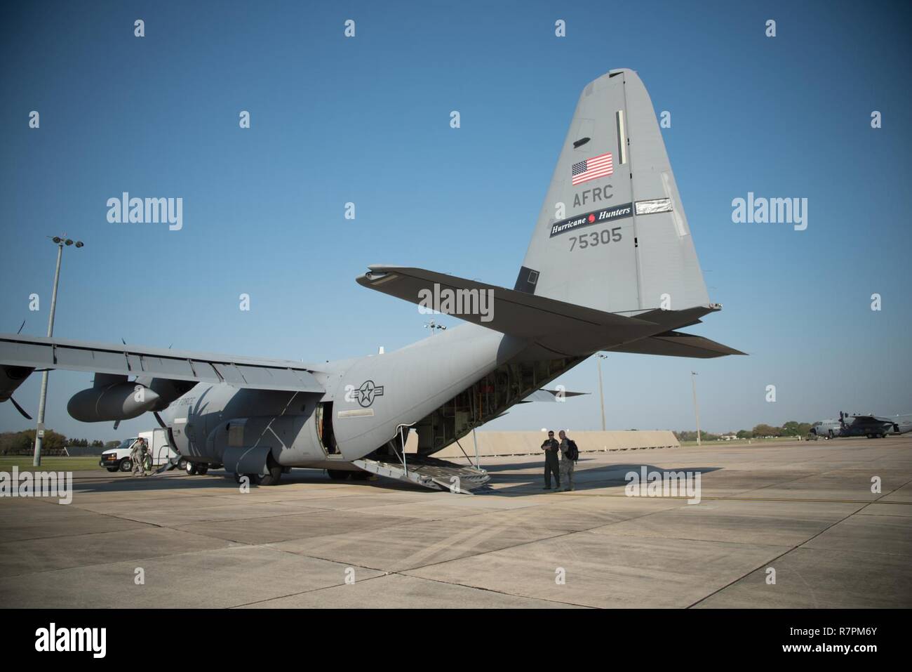 A WC-130J Super Hercules aircraft prepares for takeoff during a 403rd ...
