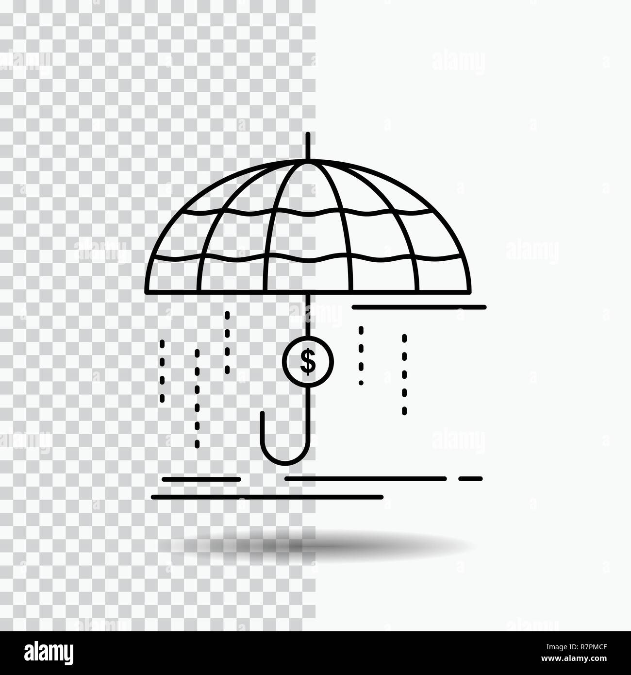 Finance, financial, insurance, money, protection Line Icon on ...