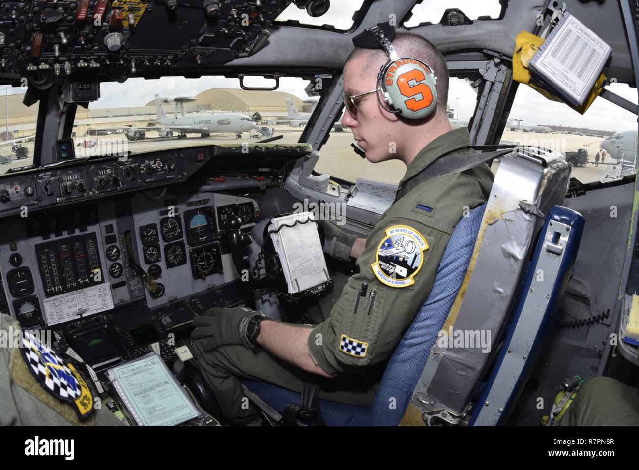 1st Lt. Matthew Kogut, an E-3G Airborne Warning and Control System ...