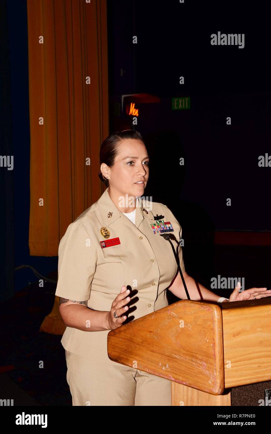 SAN DIEGO (March 28, 2017) Command Master Chief Michelle-Ann Hastings ...