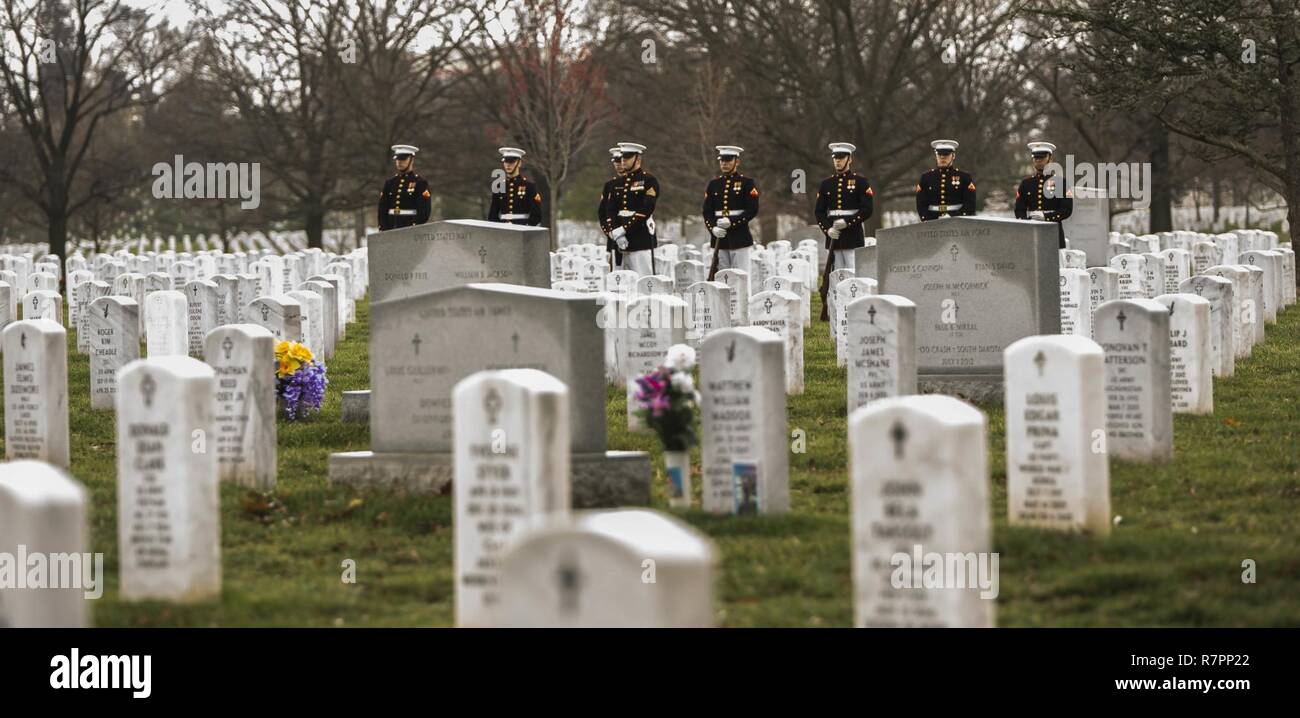 Members of the Silent Drill Platoon render full military honors at the ...