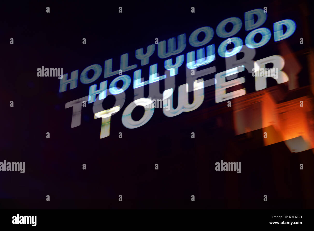 Hollywood Sign Night Lights