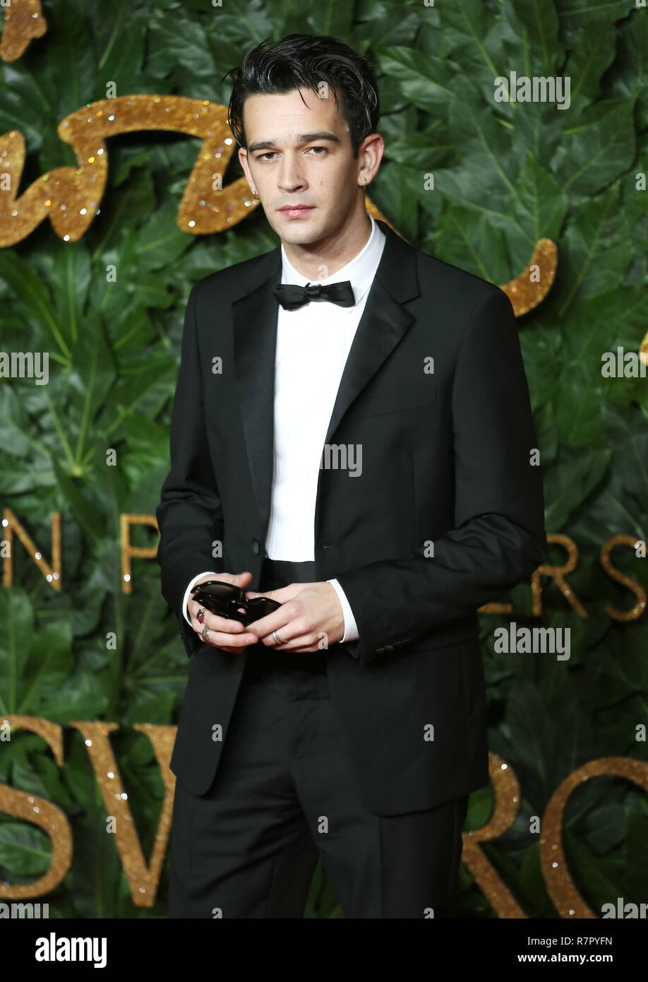 London, UK. 10th Dec, 2018. Matthew Healy arrives at The Fashion Awards ...