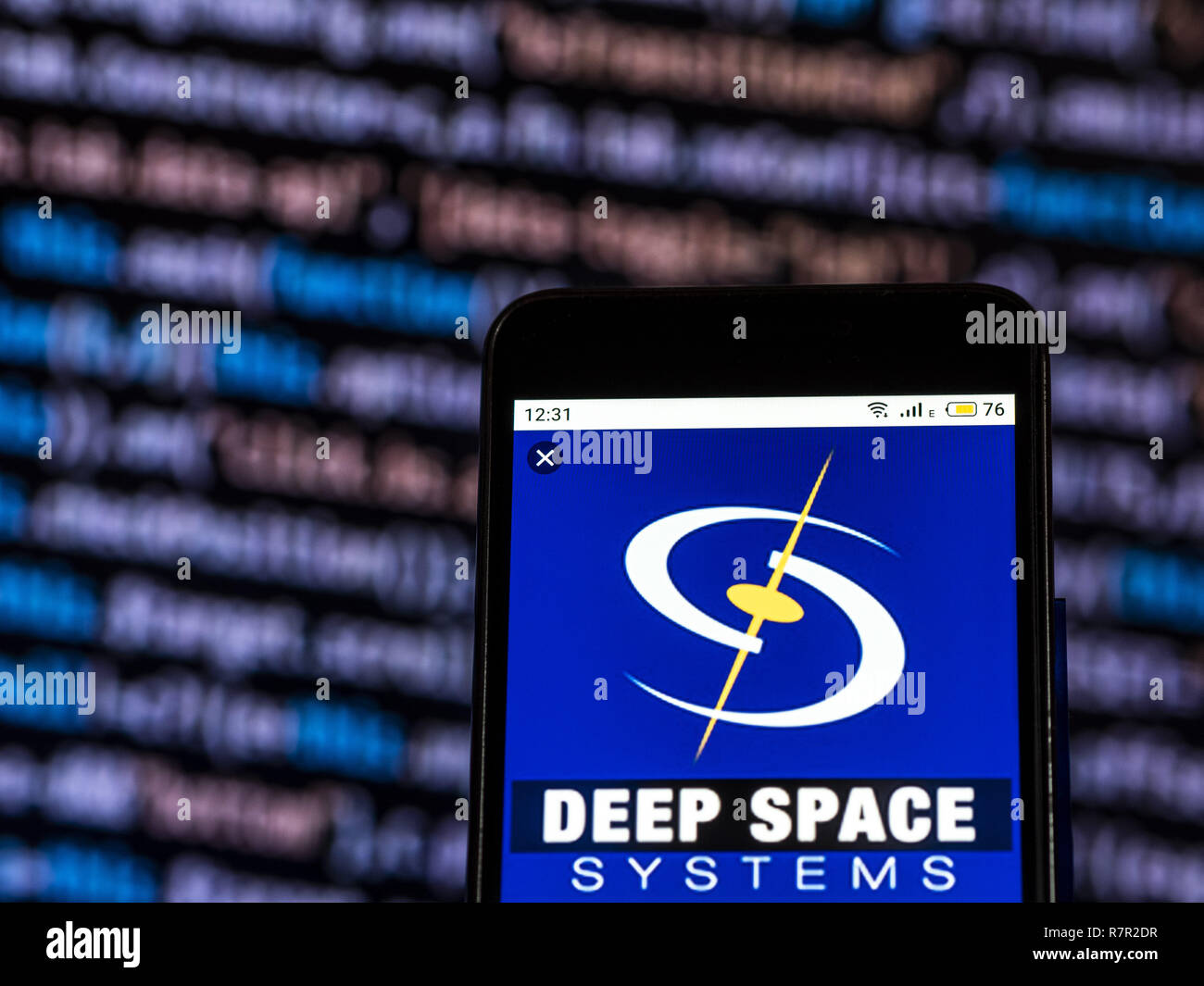 Kiev, Ukraine. 9th Dec, 2018. Deep Space Systems Inc. logo seen ...