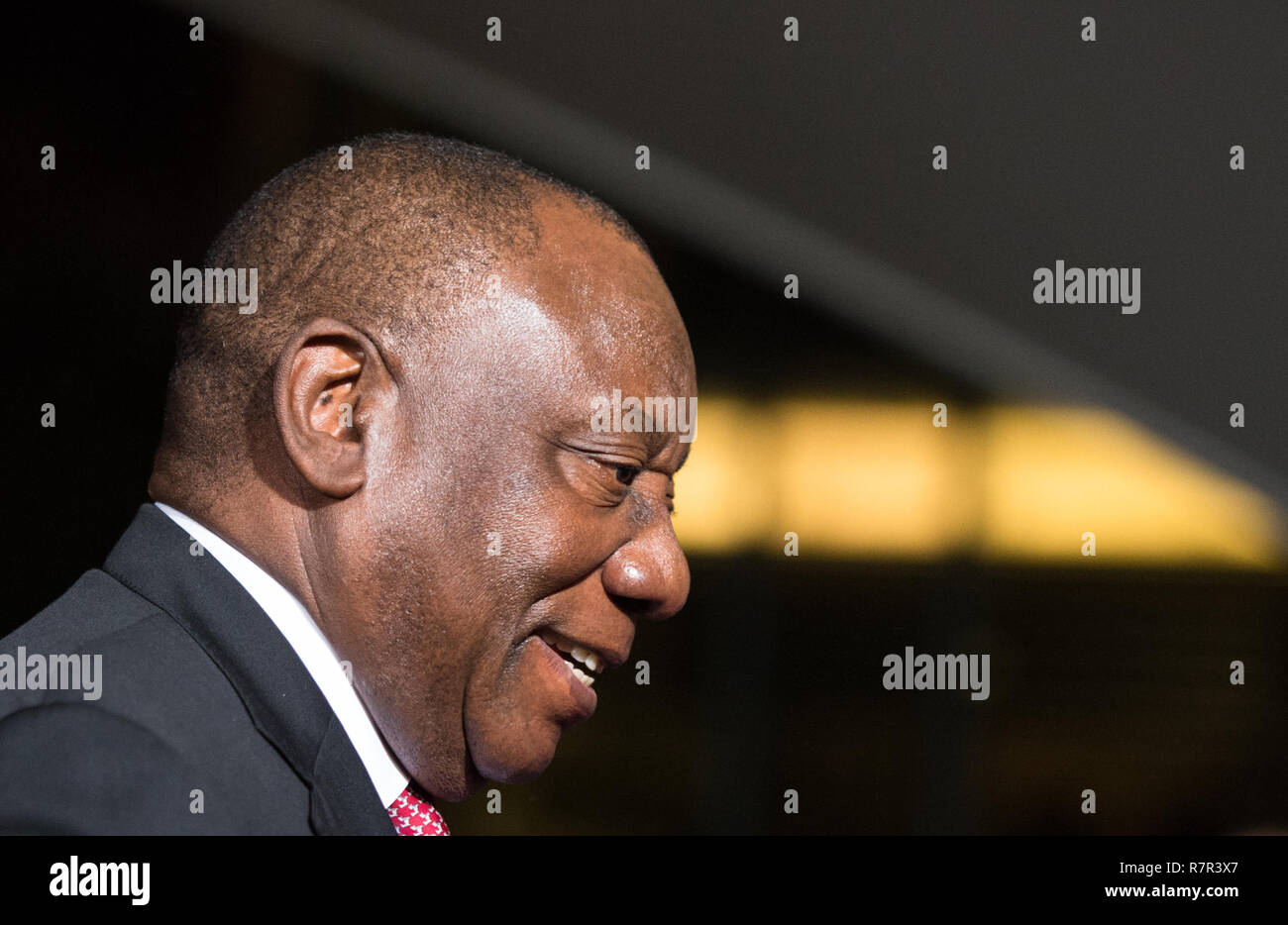 South Africa's President Cyril RAMAPHOSA Reception and welcome of the ...